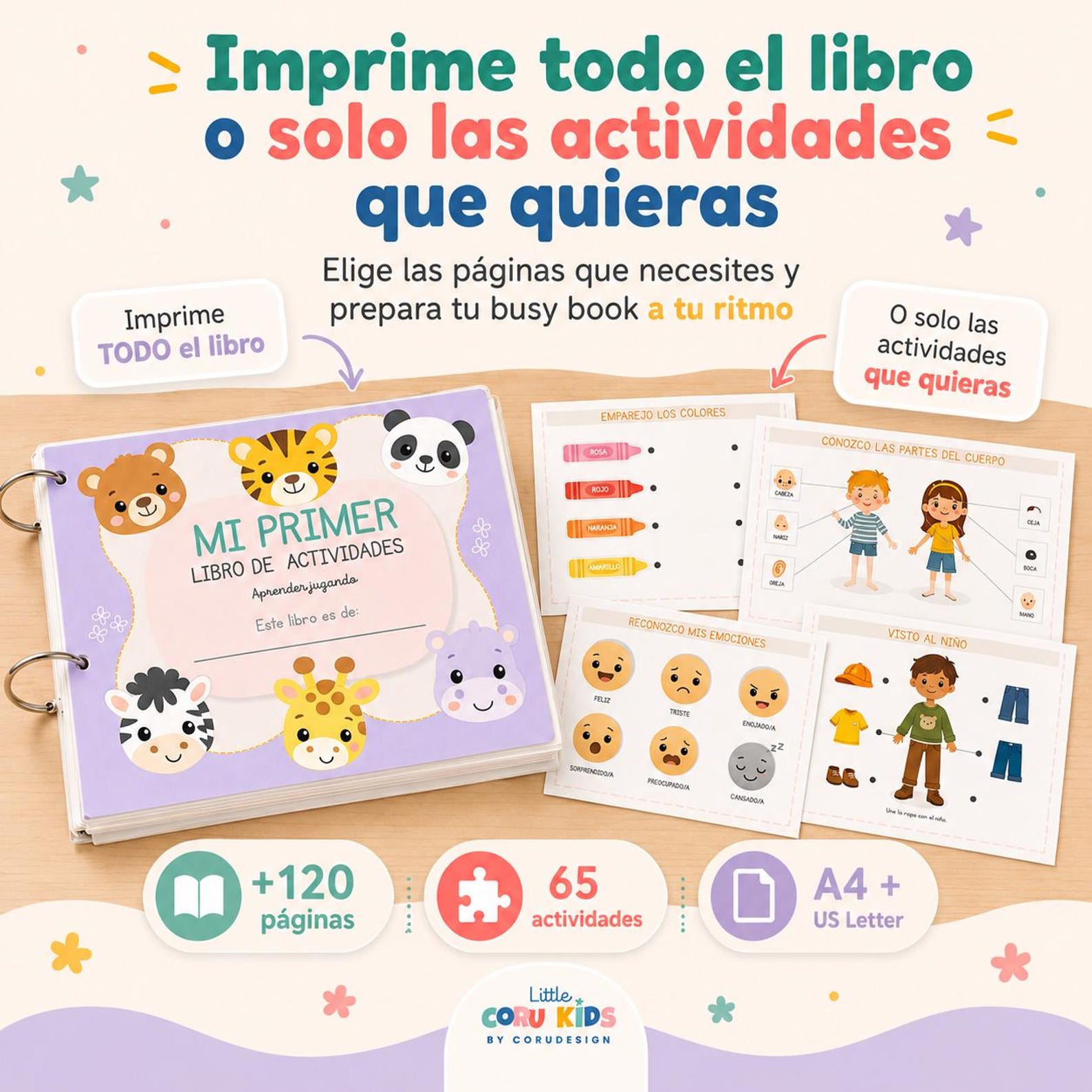 Busy Book Imprimible en Español | Printable Activity Book for Kids PDF ...
