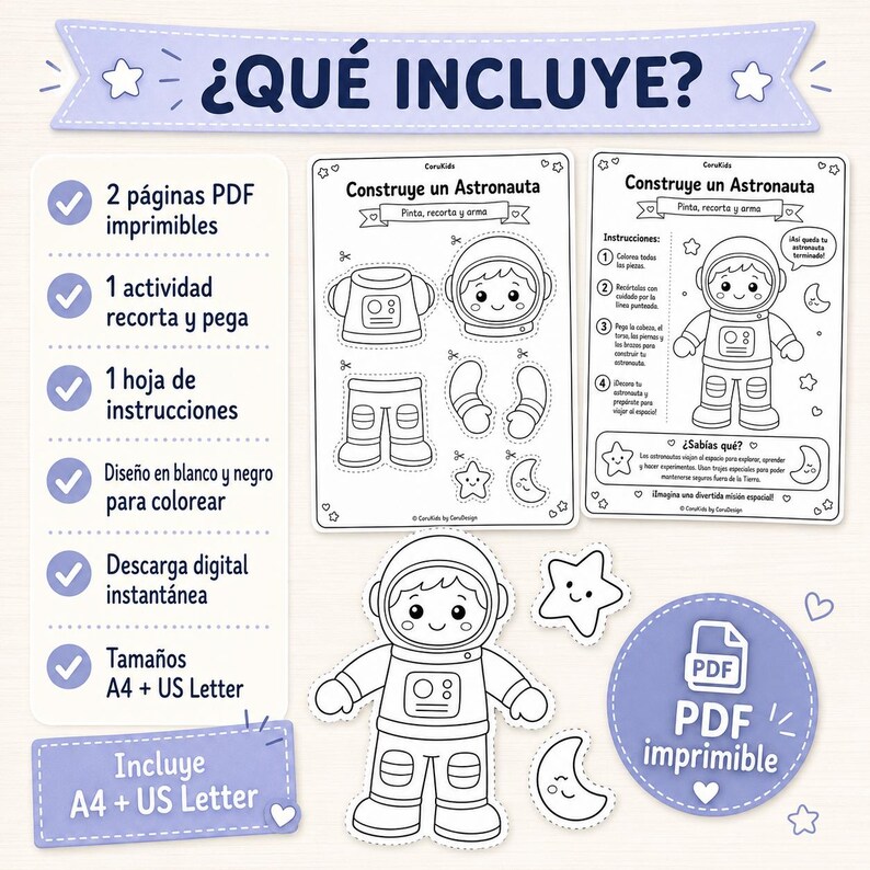 Build an Astronaut | Cut and Paste Activity | Printable Space Craft for ...