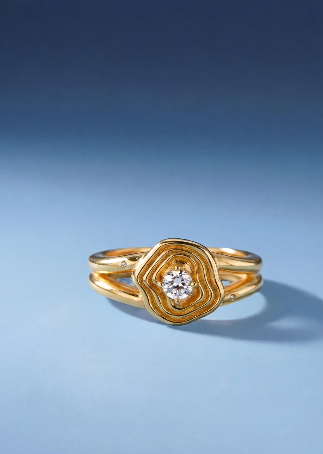 Genesis Wave Ring: Sterling Silver/gold Ocean-inspired Ring - Etsy