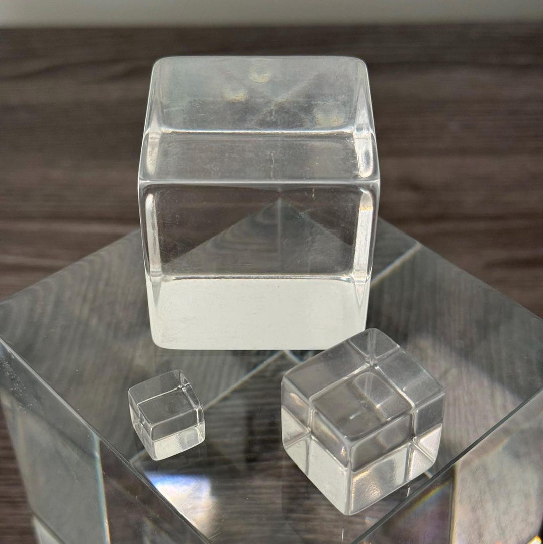 Clear Acrylic Display Cubes: Polished Craft Cubes, Paperweights, Stamp ...