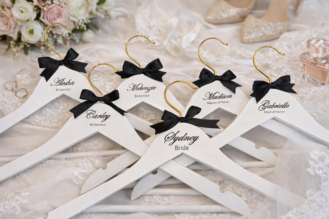Engraved Wedding Hanger | Personalized Bridal Party Gift - Etsy