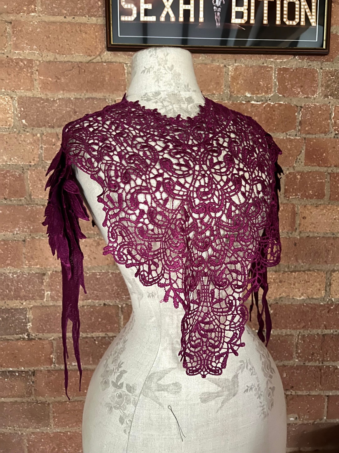 Purple Wing Epaulette Lace Statement Collar - Etsy