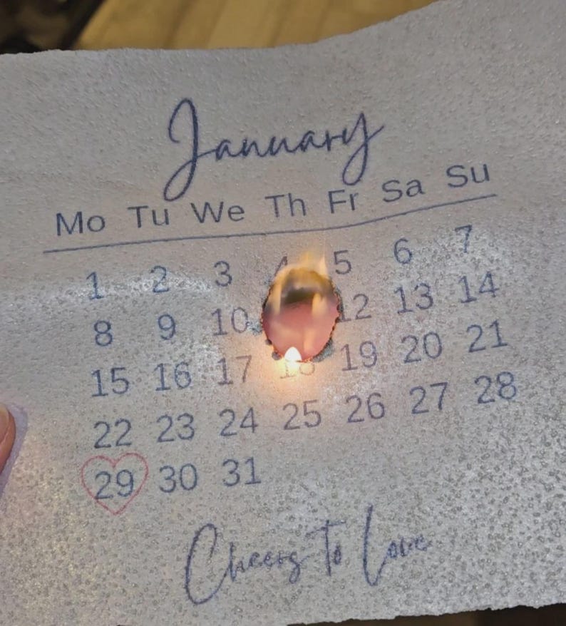 Personalized Edible Wafer Burning Cake Calendar: Custom Colors & Text ...