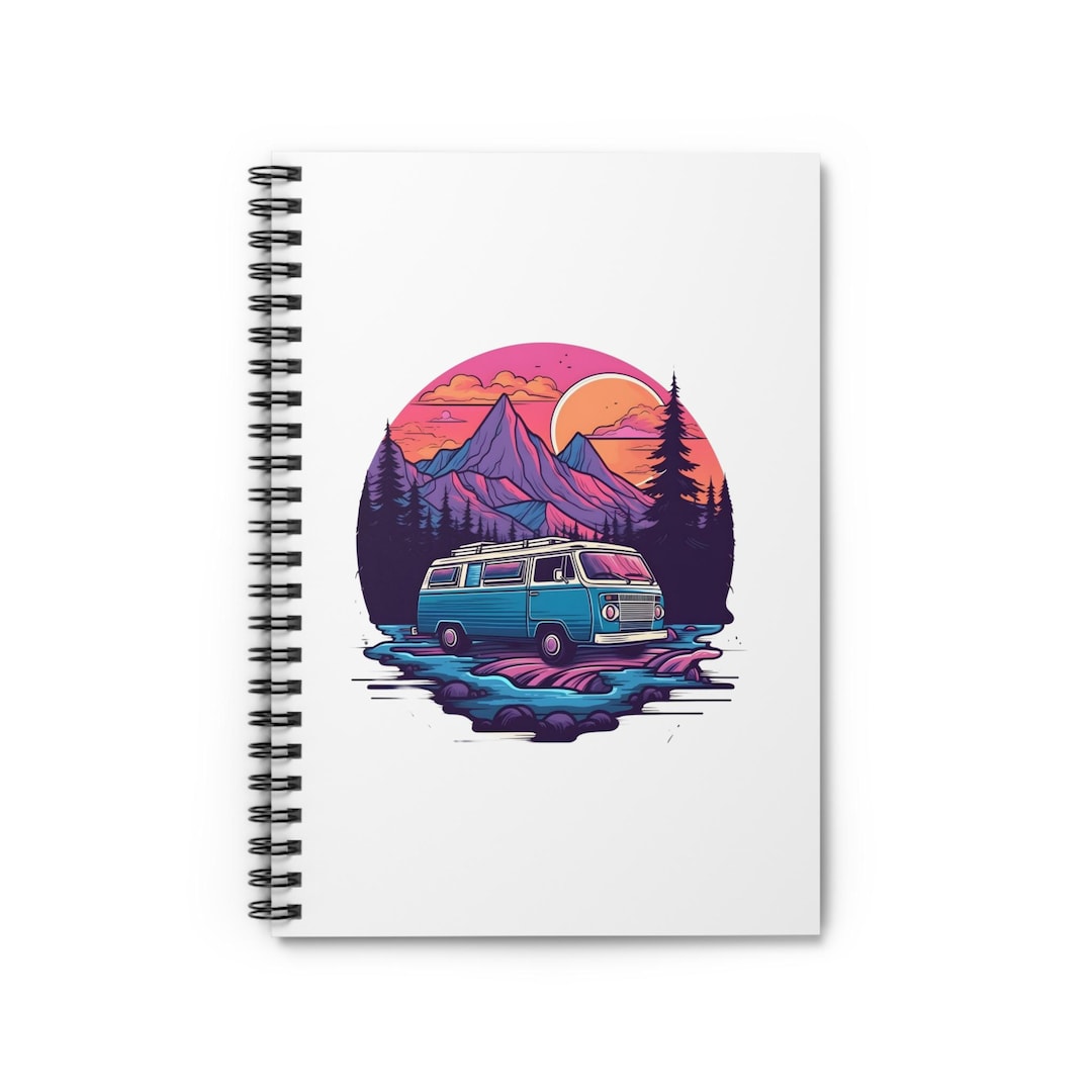 Van Life Sunset Spiral Notebook - Road Trip Journal for Travelers ...
