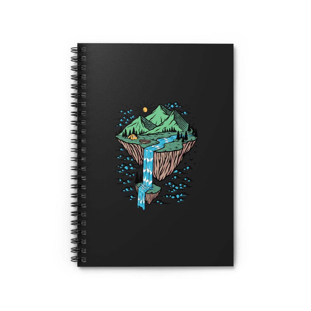 Floating Island Spiral Notebook - Nature Fantasy Journal for Writing ...