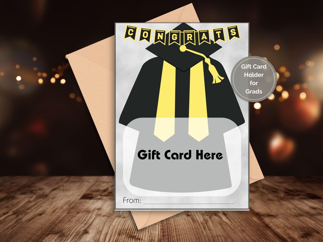 Graduation Gift Card Holder Printable, Class of 2026 Graduation Card ...