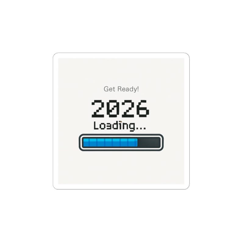 2026 Loading Progress Bar Sticker | Pixel Countdown Kiss-cut Sticker - Etsy