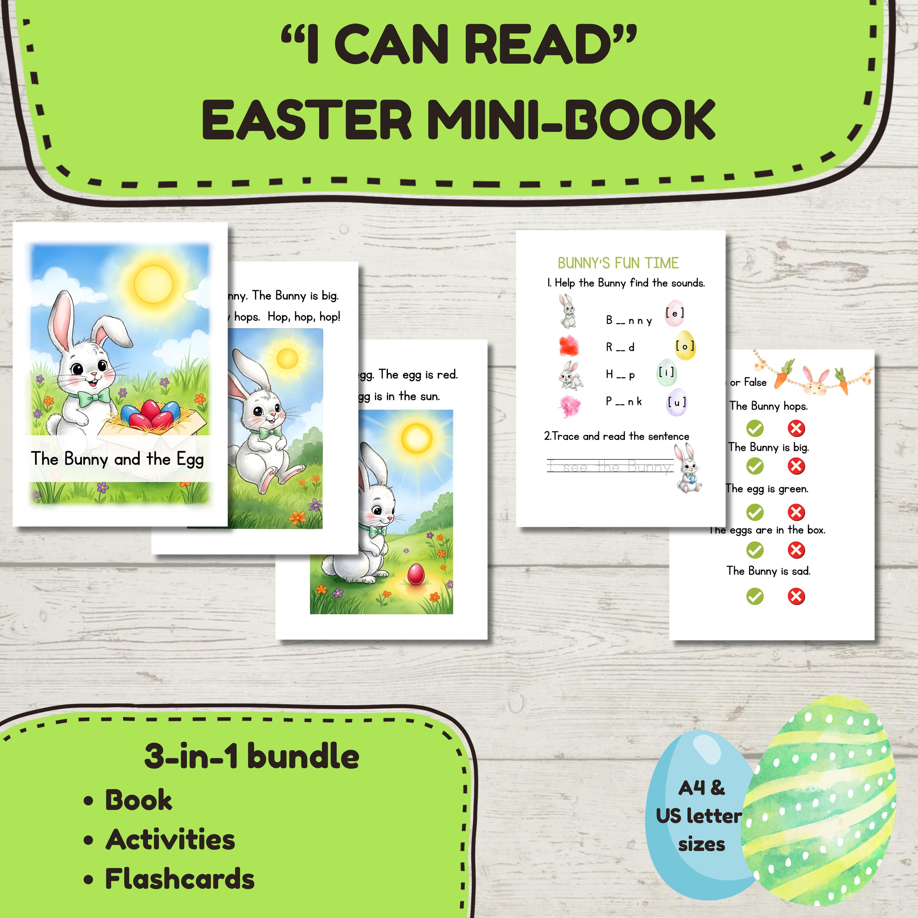Easter Mini Book for Early Readers, Easter Reading Comprehension ...