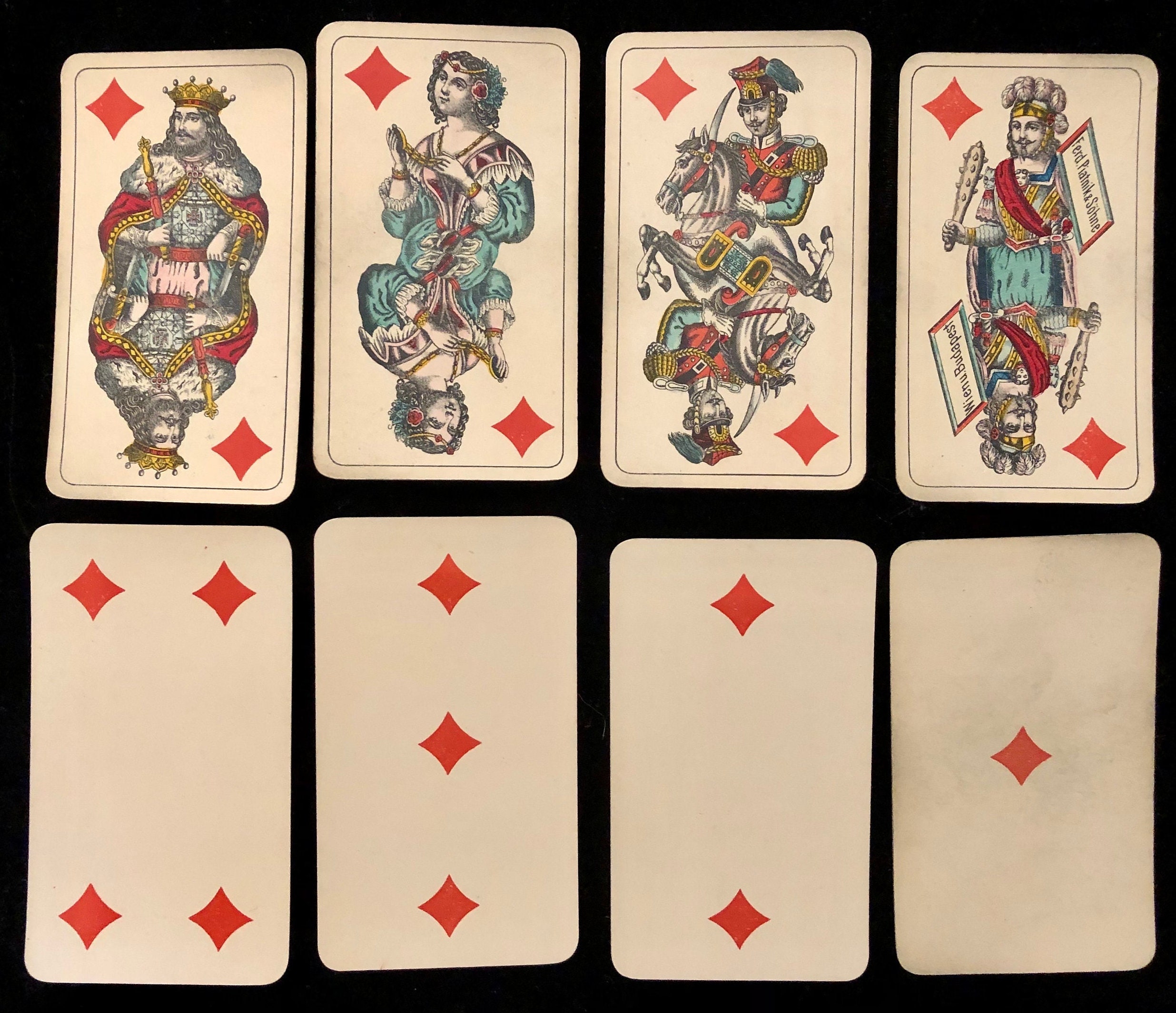 1903 Austrian Tarock Tarot Cards, Piatnik, Sohne in Vienna - Industrie ...