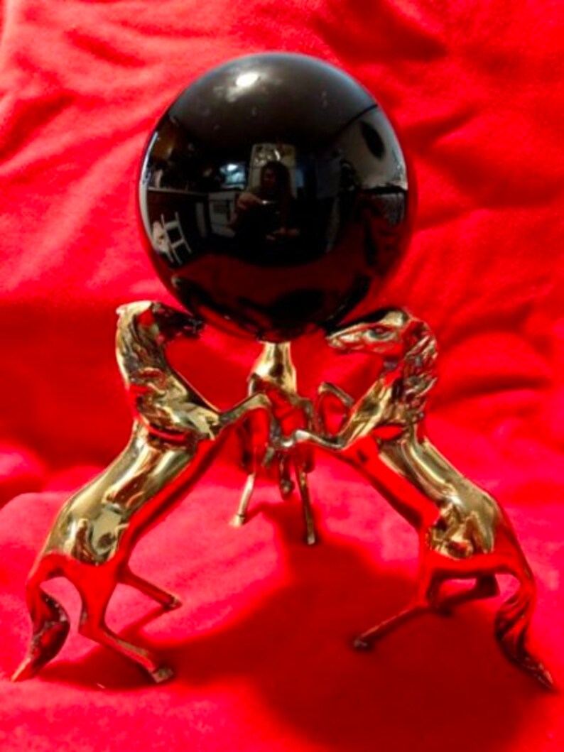 Large Black Obsidian Scrying 'crystal Ball' 120mm on - Etsy