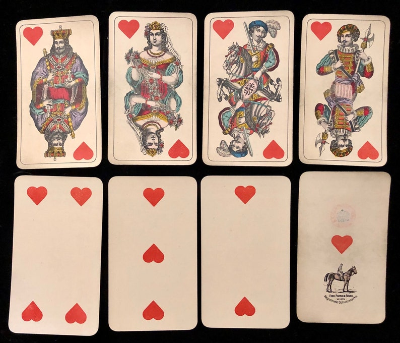 1903 Austrian Tarock Tarot Cards, Piatnik, Sohne in Vienna - Industrie ...