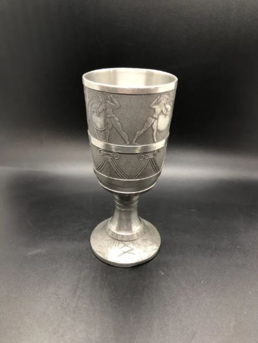 Vintage Greek Solid Cast Pewter Hand Made Spartan/greek Warrior Wine ...