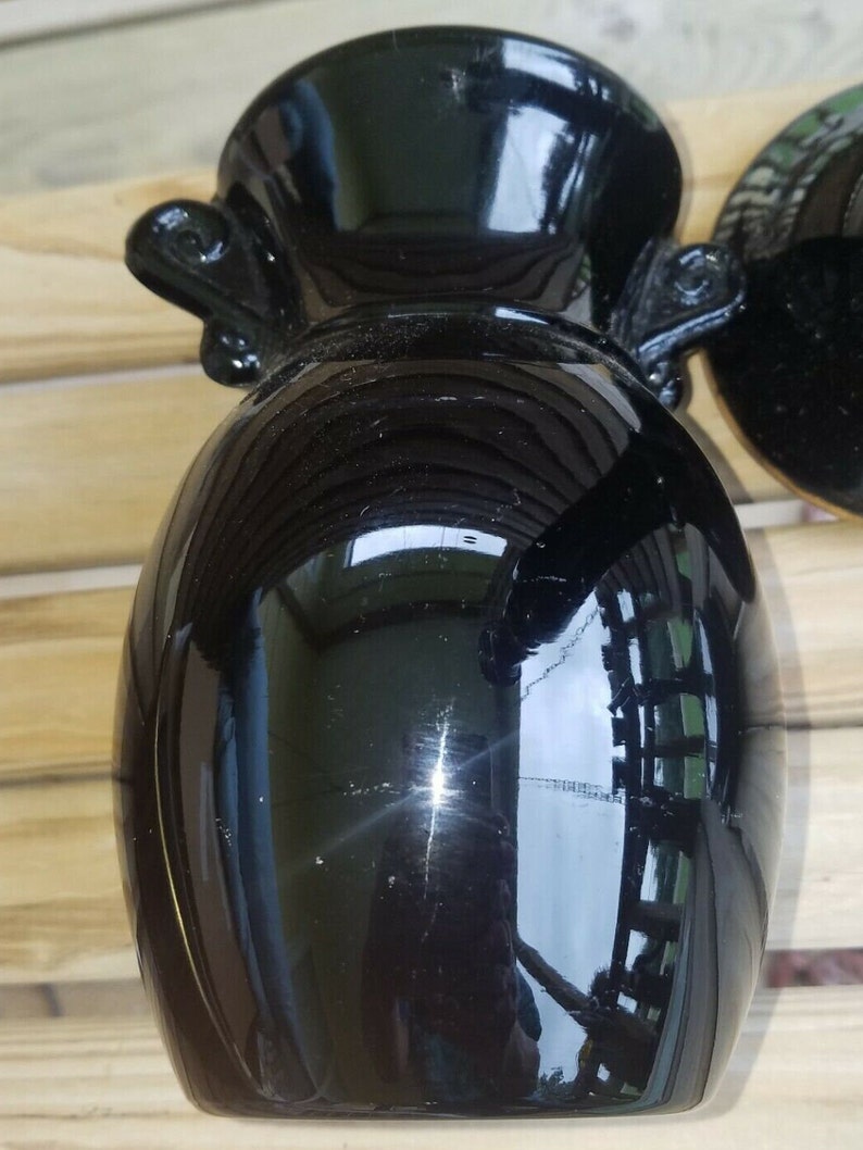 Art Deco L. E. Smith Black Amethyst Depression Glass Vase 1935 - Etsy