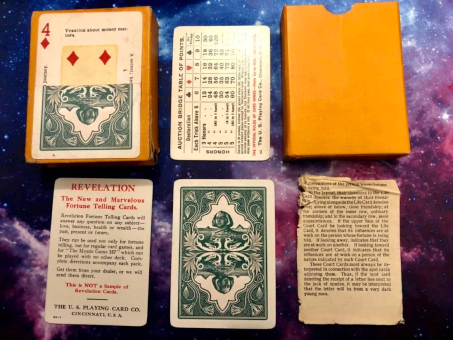 Antique Fortune Telling Cards the Nile No. 68X Gold Edge | Etsy
