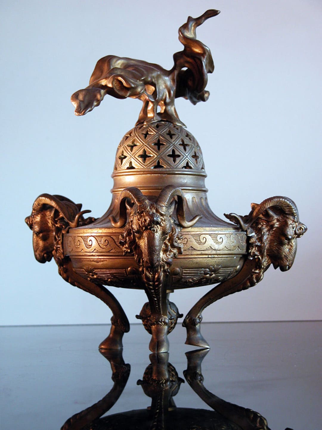 Rare Antique Napoleon III Gold Gilt-bronze - Empire 'bellier' Ram ...