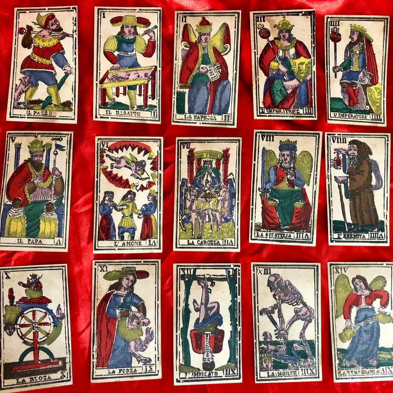 Antique Tarot Cards - Etsy