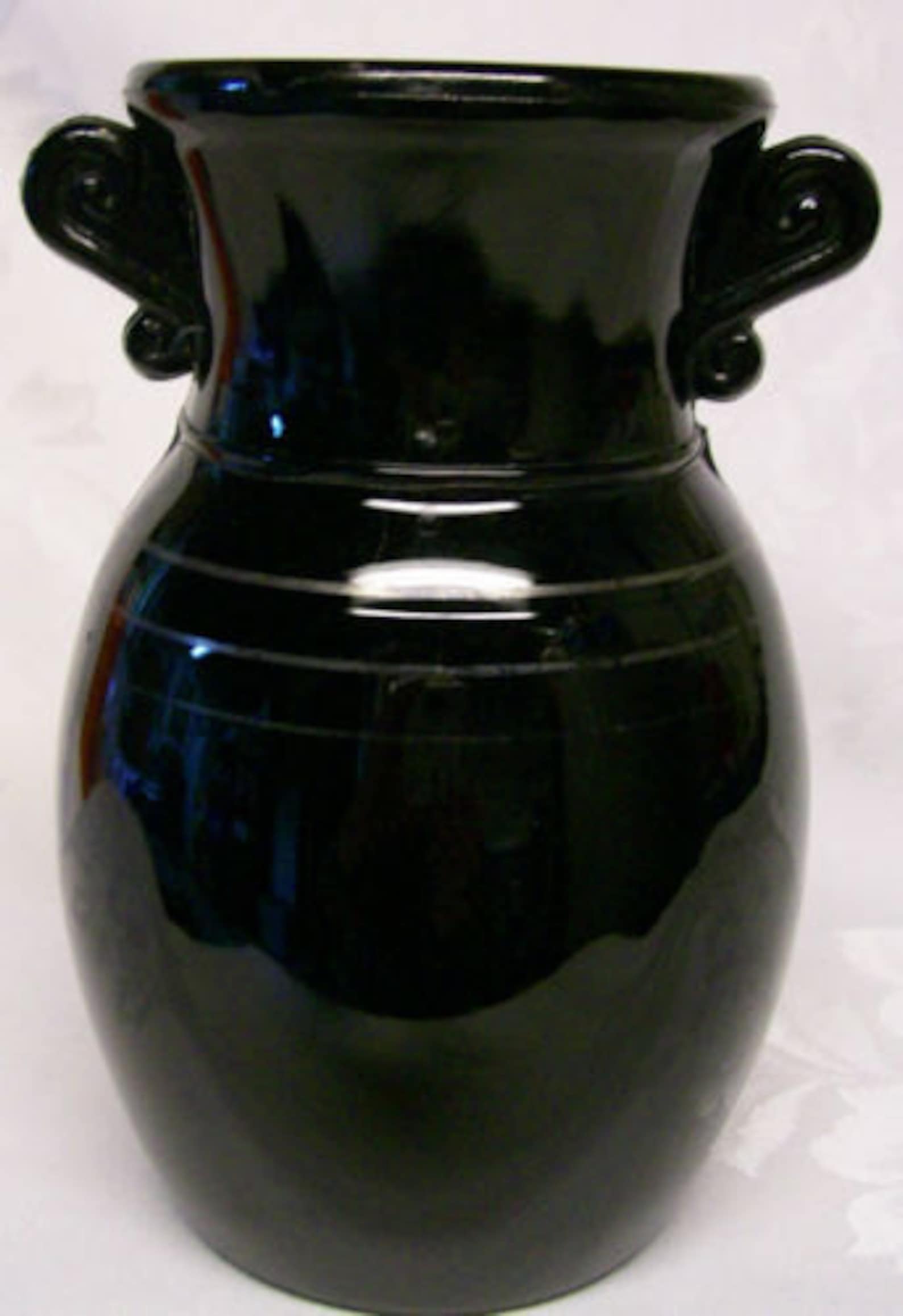 Art Deco L. E. Smith Black Amethyst Depression Glass Vase 1935 - Etsy