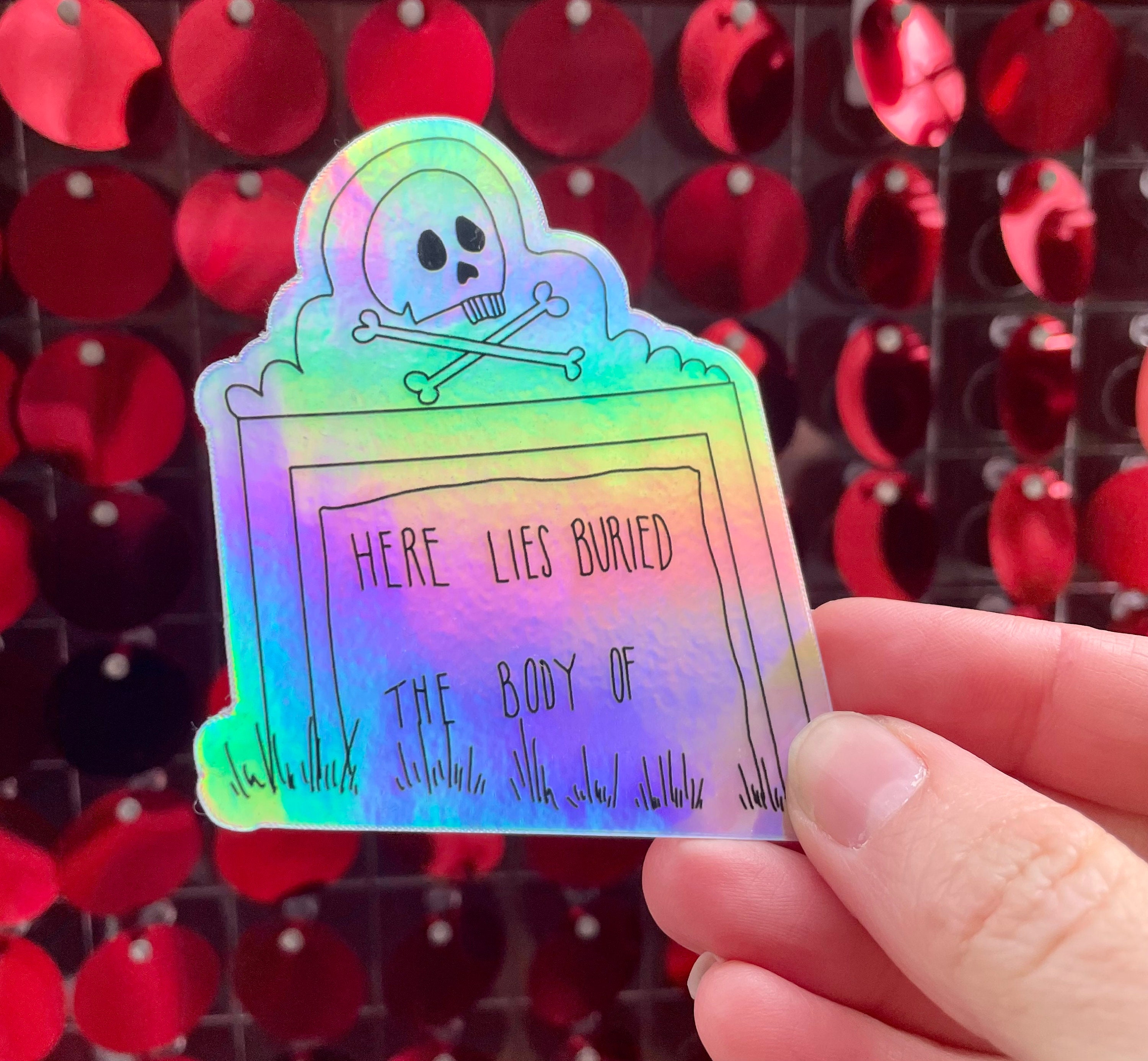 Spooky Holographic Stickers: Cemetery Symbols - Etsy