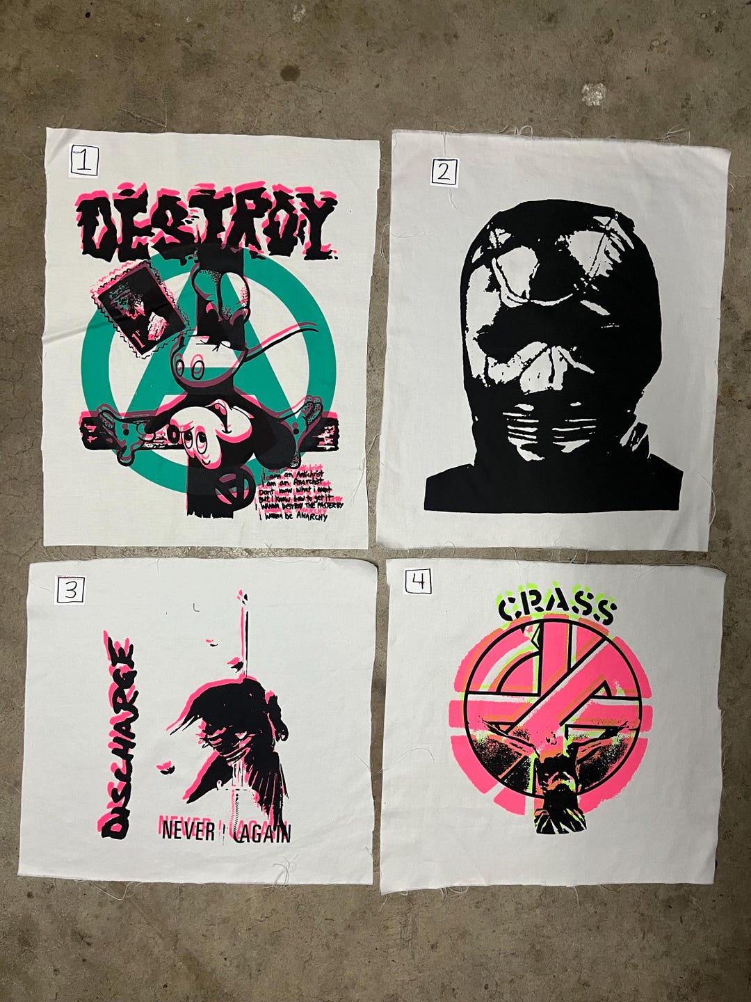 Limited One off PUNK Back Patches 1 - 30 by Addicted to Chaos - Etsy