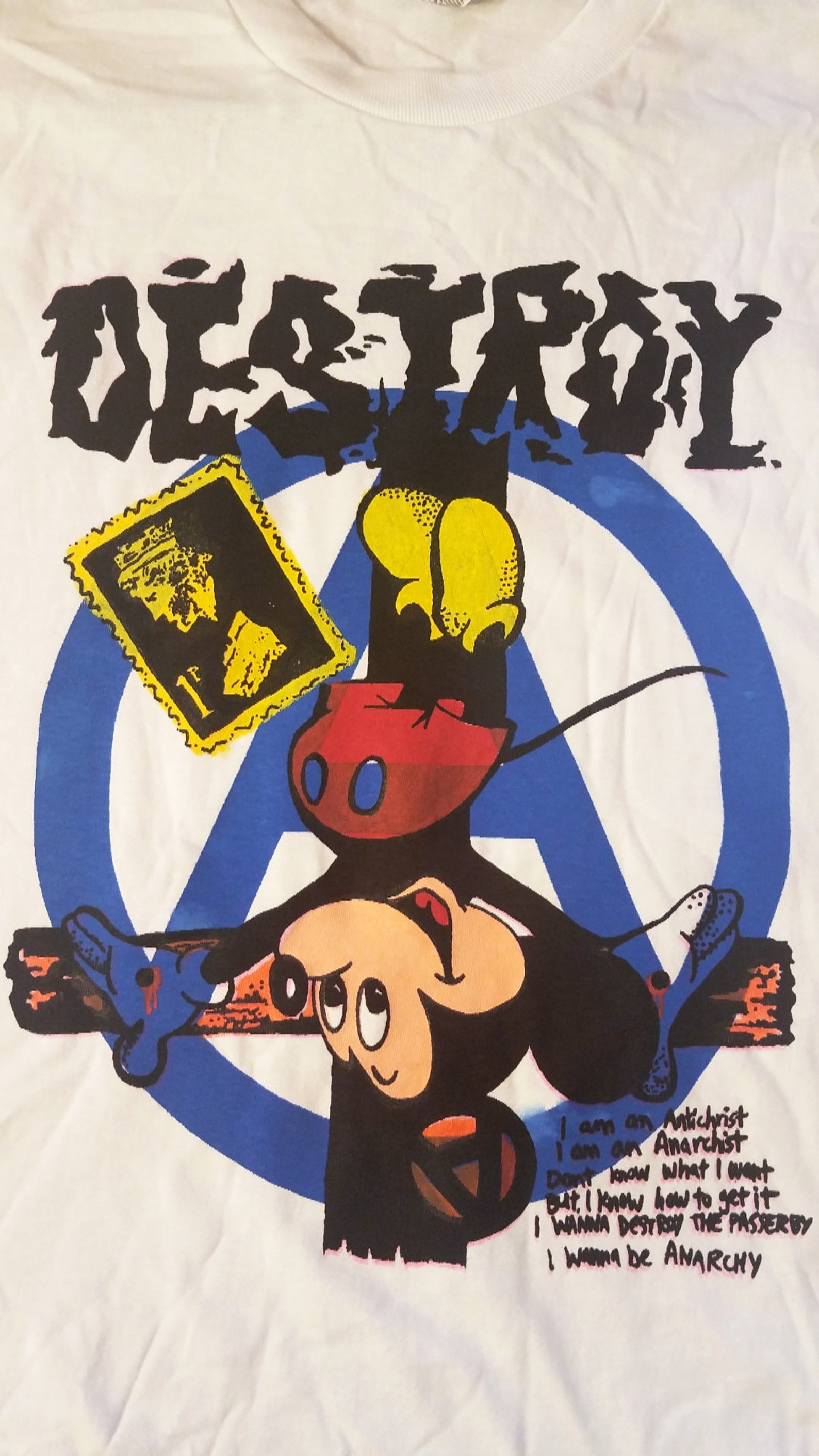 Destroy (COLOR Version) Crucified Mickey Seditionaries Shirt - Etsy