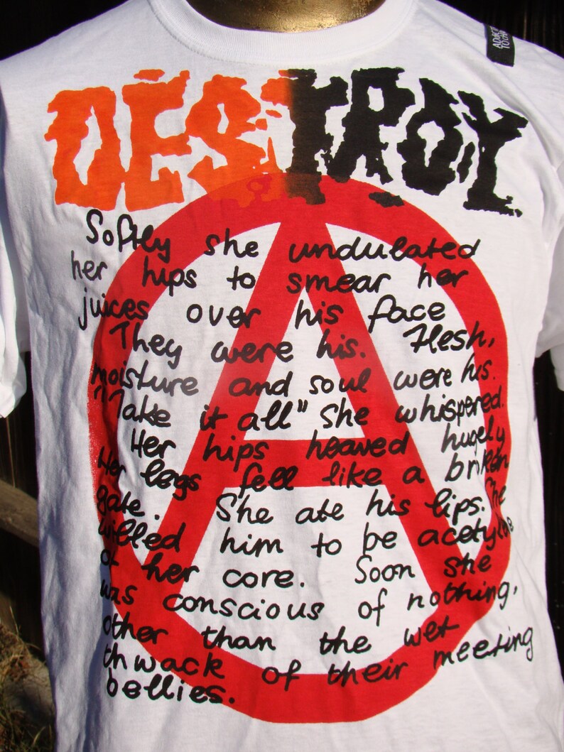 DESTROY anarchist love story seditionaries style punk shirt by | Etsy