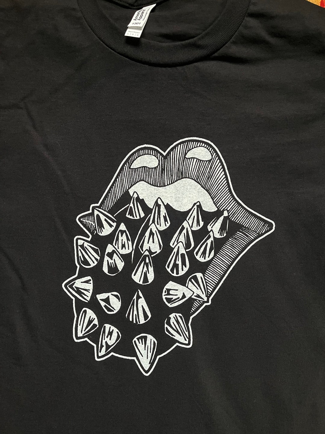 Studded Tongue Punk Shirt by Addicted to Chaos Stud Your Tongue - Etsy