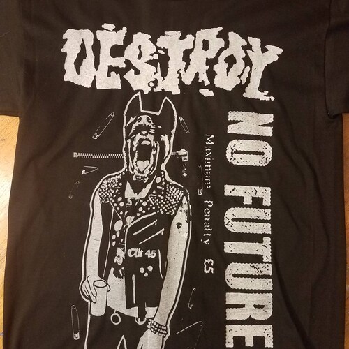 DESTROY Dog PUNK Dog Shirt CHAOS Dawg by Addicted to Chaos - Etsy