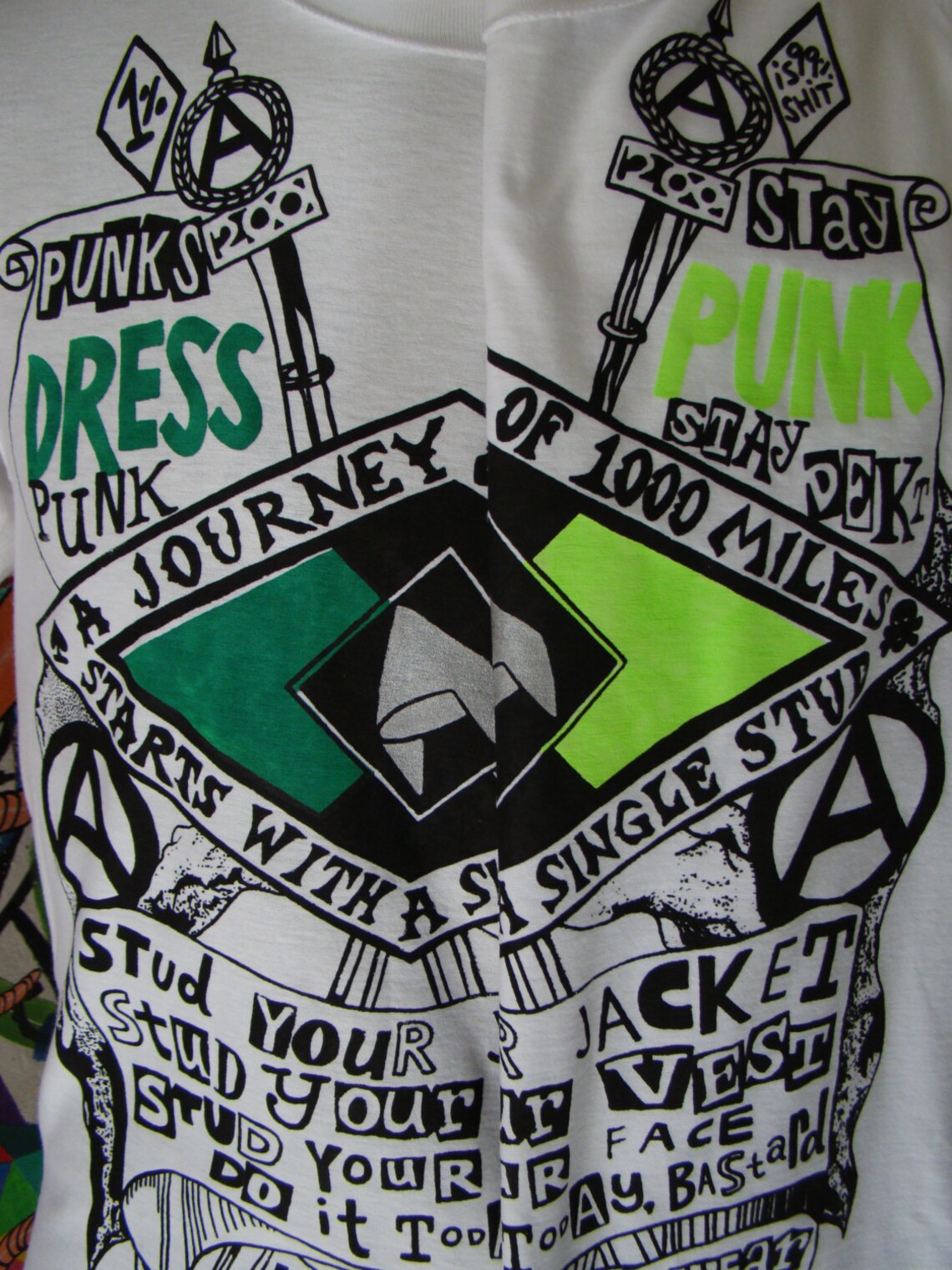 Punks Dress Punk Anarchist Stud Gang Wksj WHITE Shirt by Addicted to ...