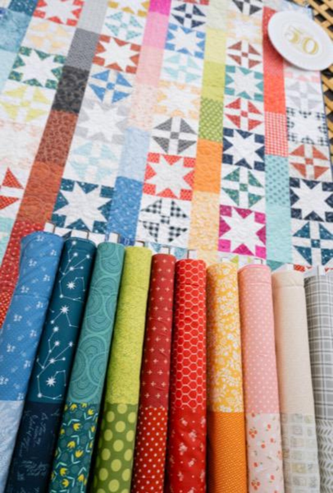 Celebrating 50 Years of Moda 100% Cotton 1/2 Yard Bundle of the ...