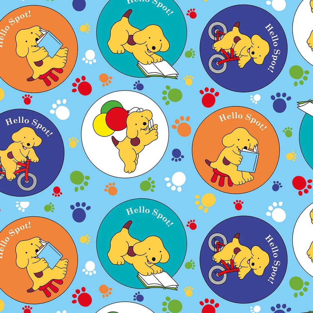 Hello Spot - 100% Cotton Fabric Cute Kids Fabric - Etsy