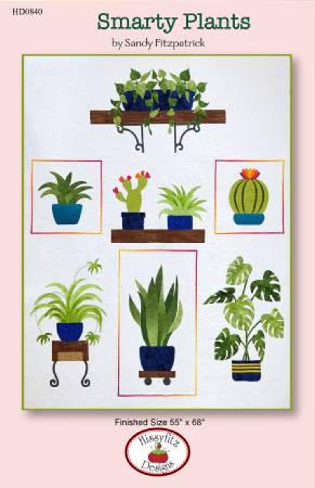 Smarty Plants Quilt Pattern by Sandy Fitzpatrick 55 X 68 - Etsy