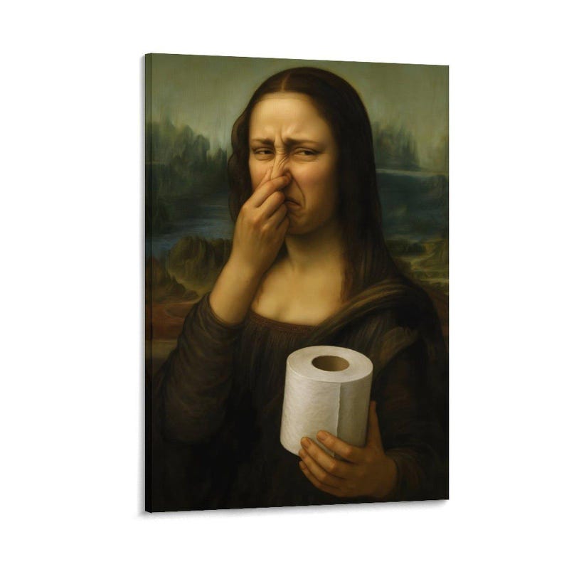 Mona lisa hält nase zu - Etsy.de