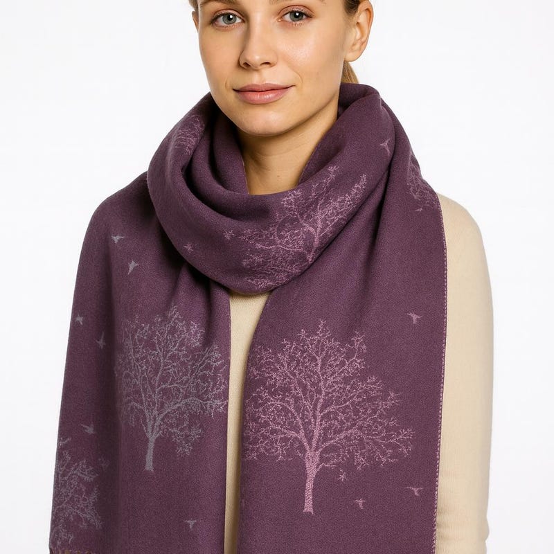 Red and Green Tree Scarf - Etsy UK