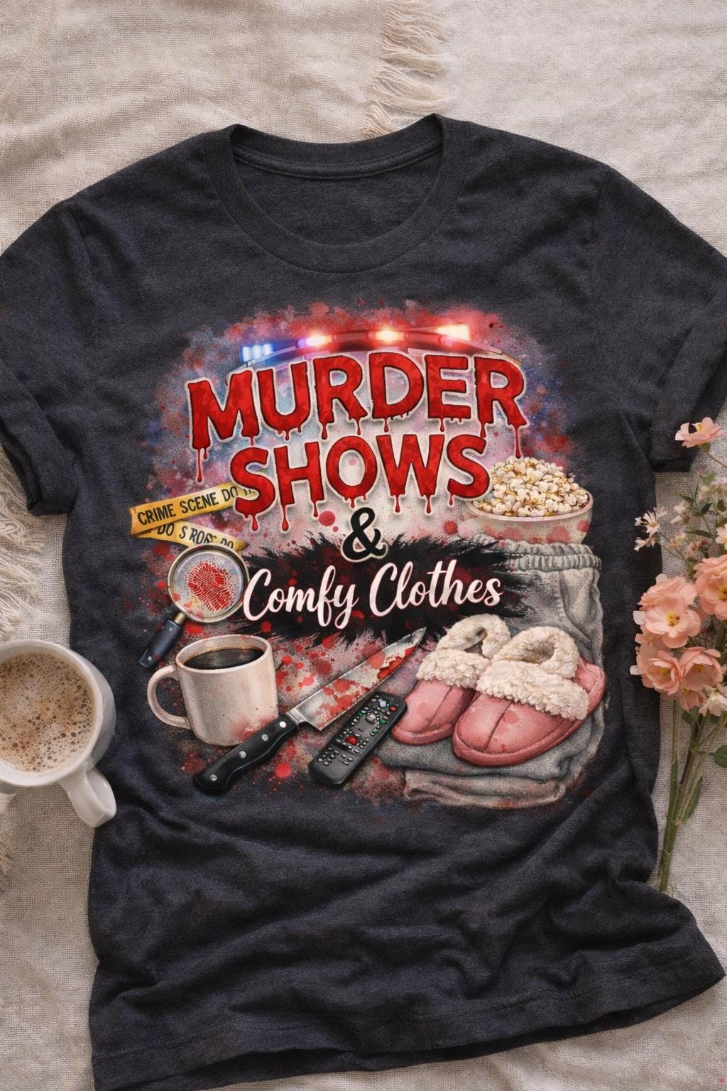 Murder Shows & Comfy Clothes Sublimation PNG – True Crime Shirt Design ...