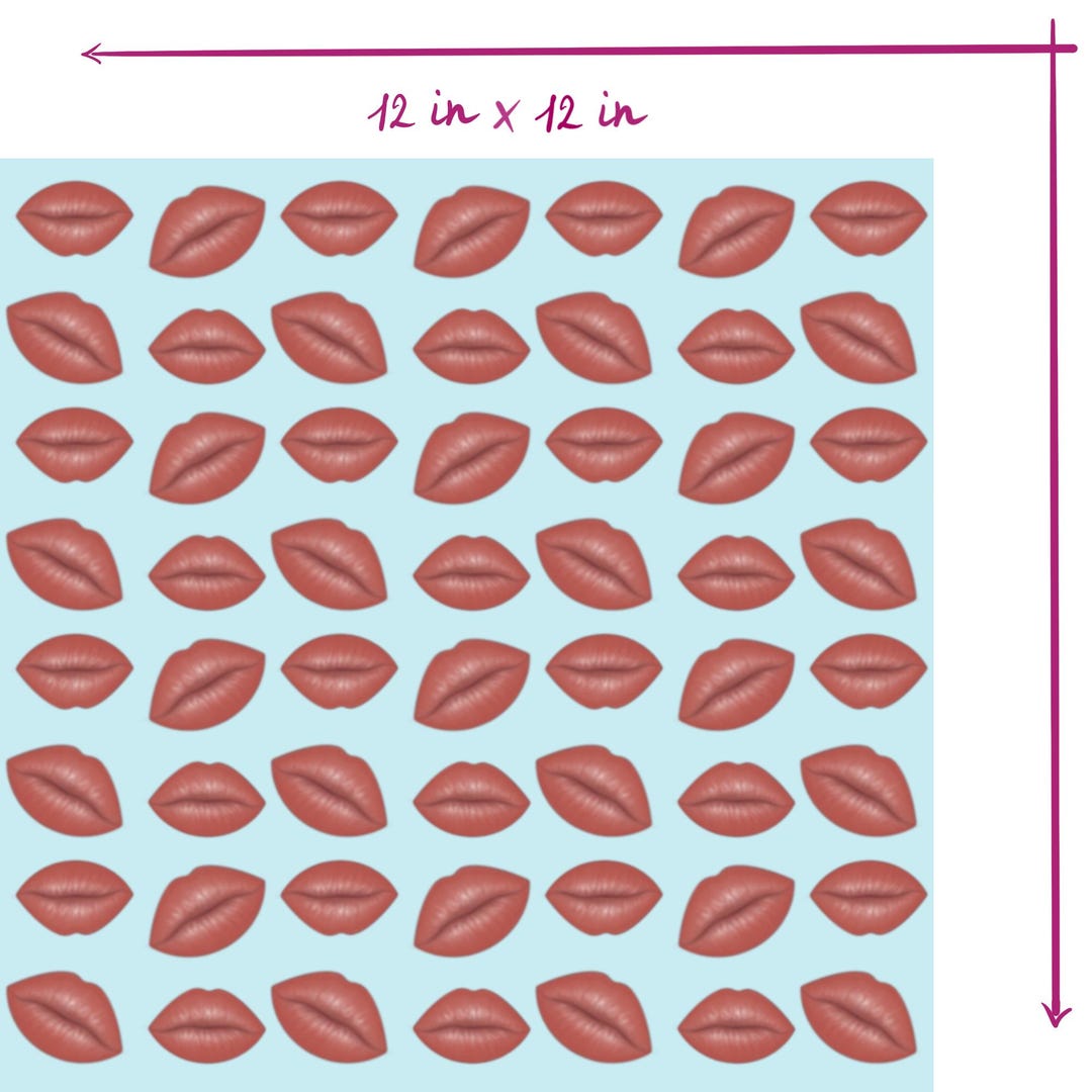 Hand-drawn Lips Seamless Pattern – Romantic Valentine Digital Paper ...