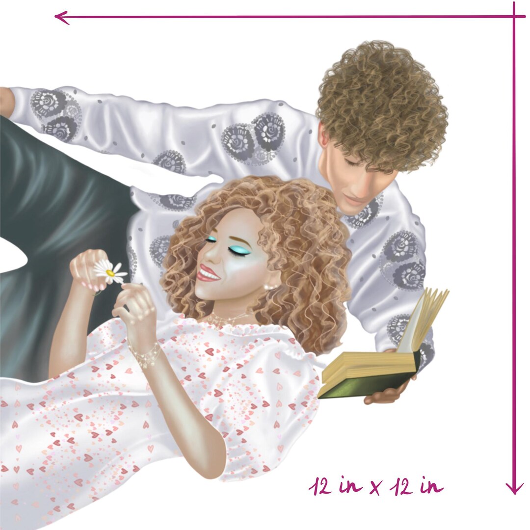 Romantic Lovers Clipart – Hand-drawn Valentine’s Day Illustration ...