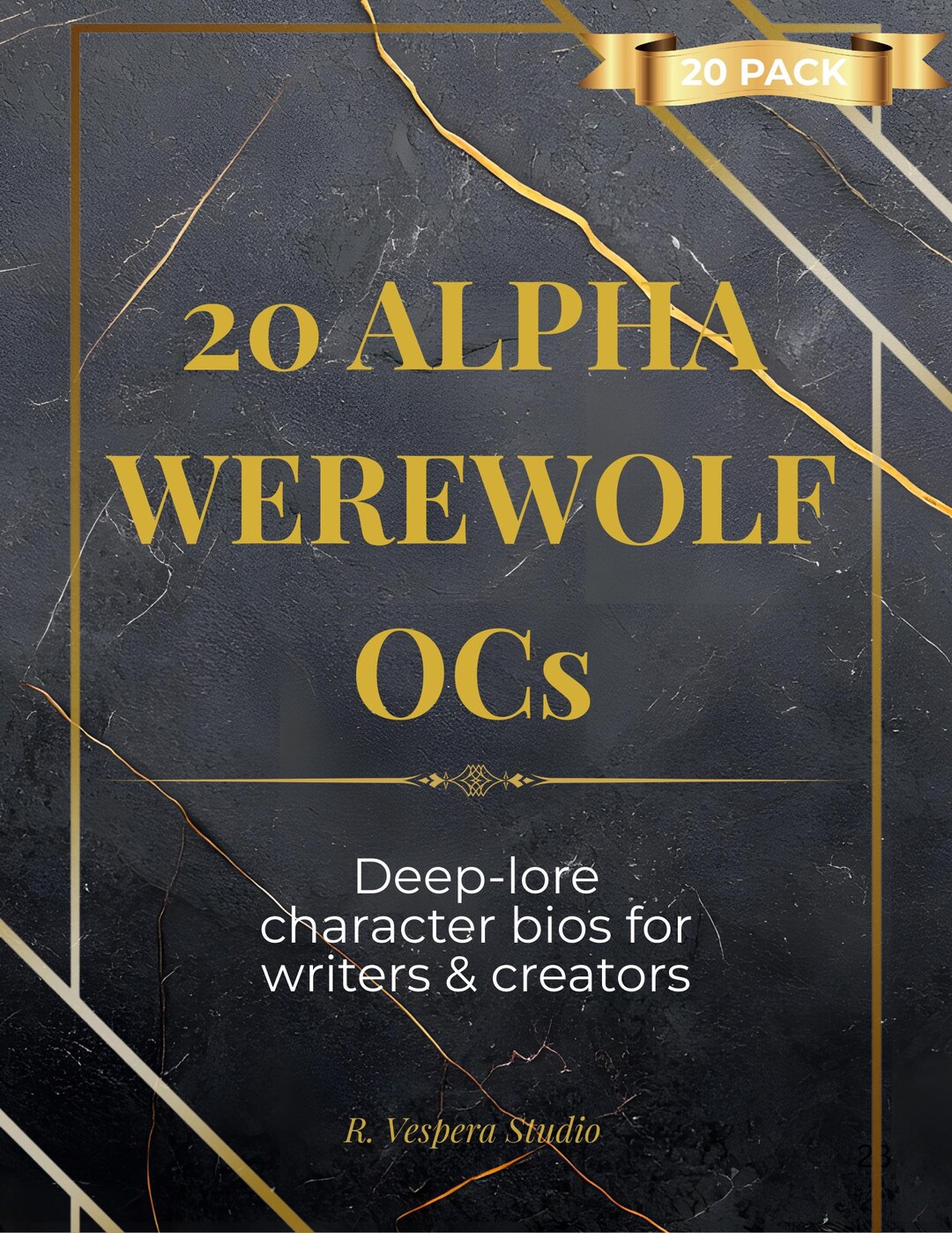 20 Alpha Werewolf Ocs | Fantasy Character Pack PDF | Dark Romance Bios ...