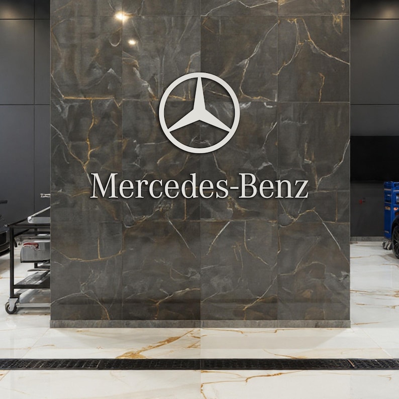 Mercedes Benz Aluminium Garage - Home Sign Wall Art: Versatile Decor - Etsy