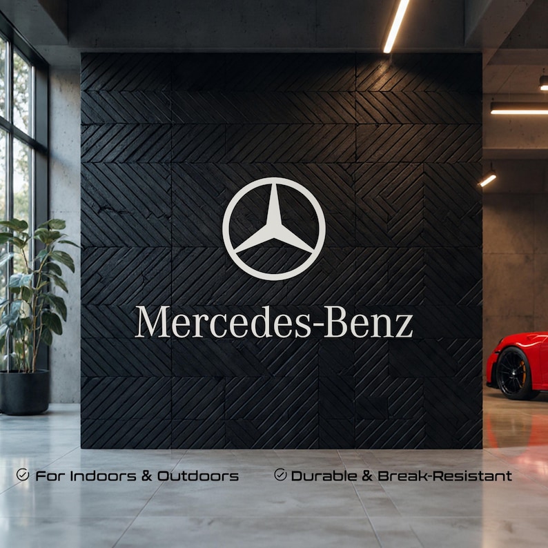 Mercedes Benz Aluminium Garage - Home Sign Wall Art: Versatile Decor - Etsy