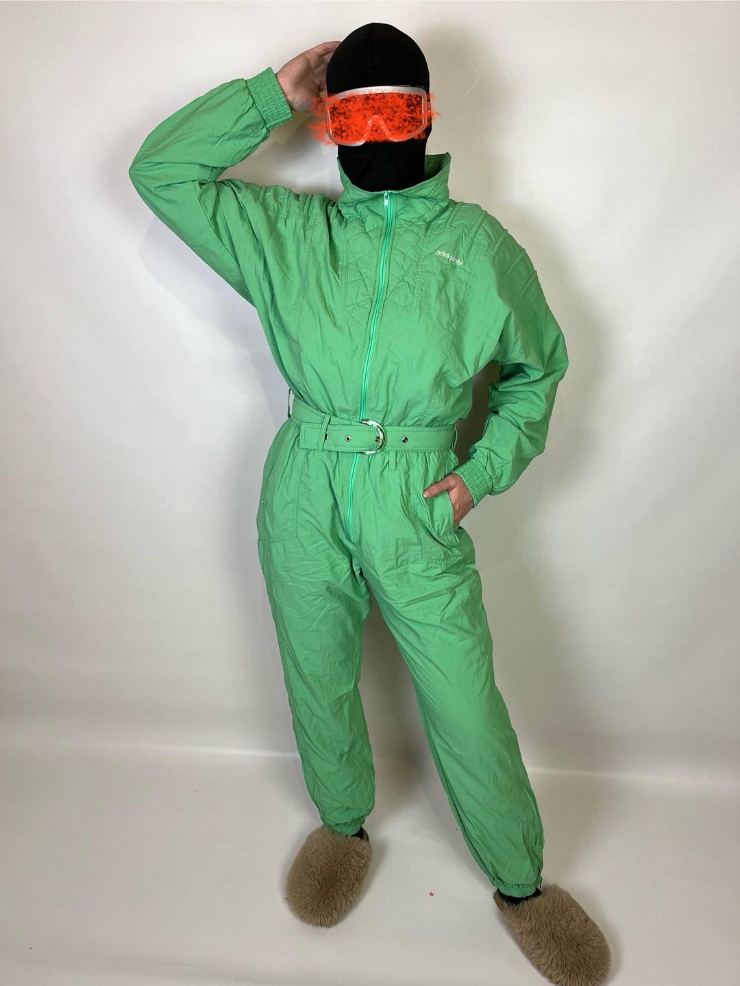 Vintage 80s Adidas Ski Suit: Mint Green One Piece Snowsuit, Trefoil ...