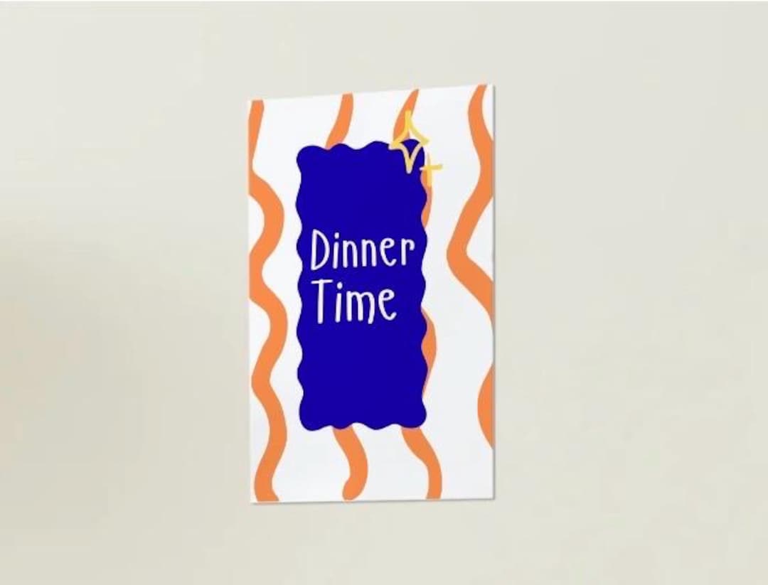 Decorative Printable Dinnertime Poster - Etsy