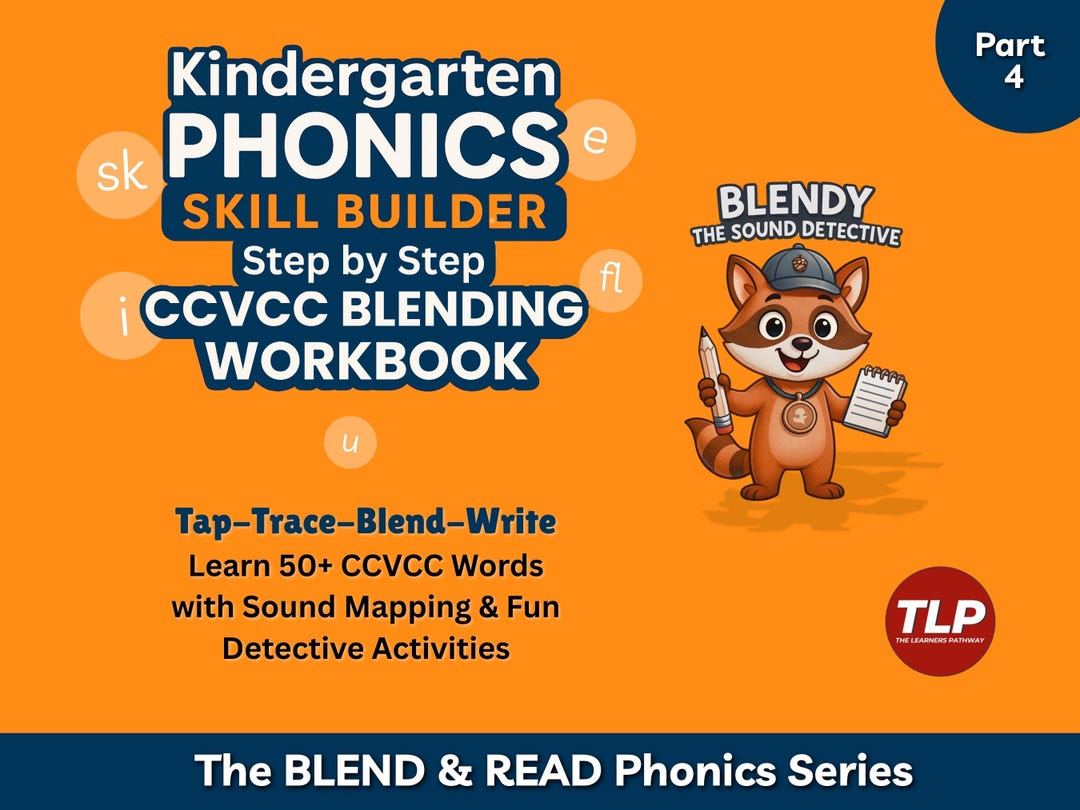 CCVCC Words Phonics Workbook | Ages 4-7 Reading (PDF) - Etsy