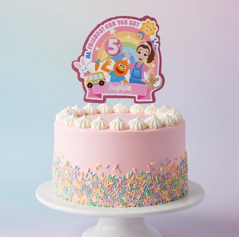 Ms. Rachel Birthday Cake Topper | Personalized Glitter Party Decor - Etsy