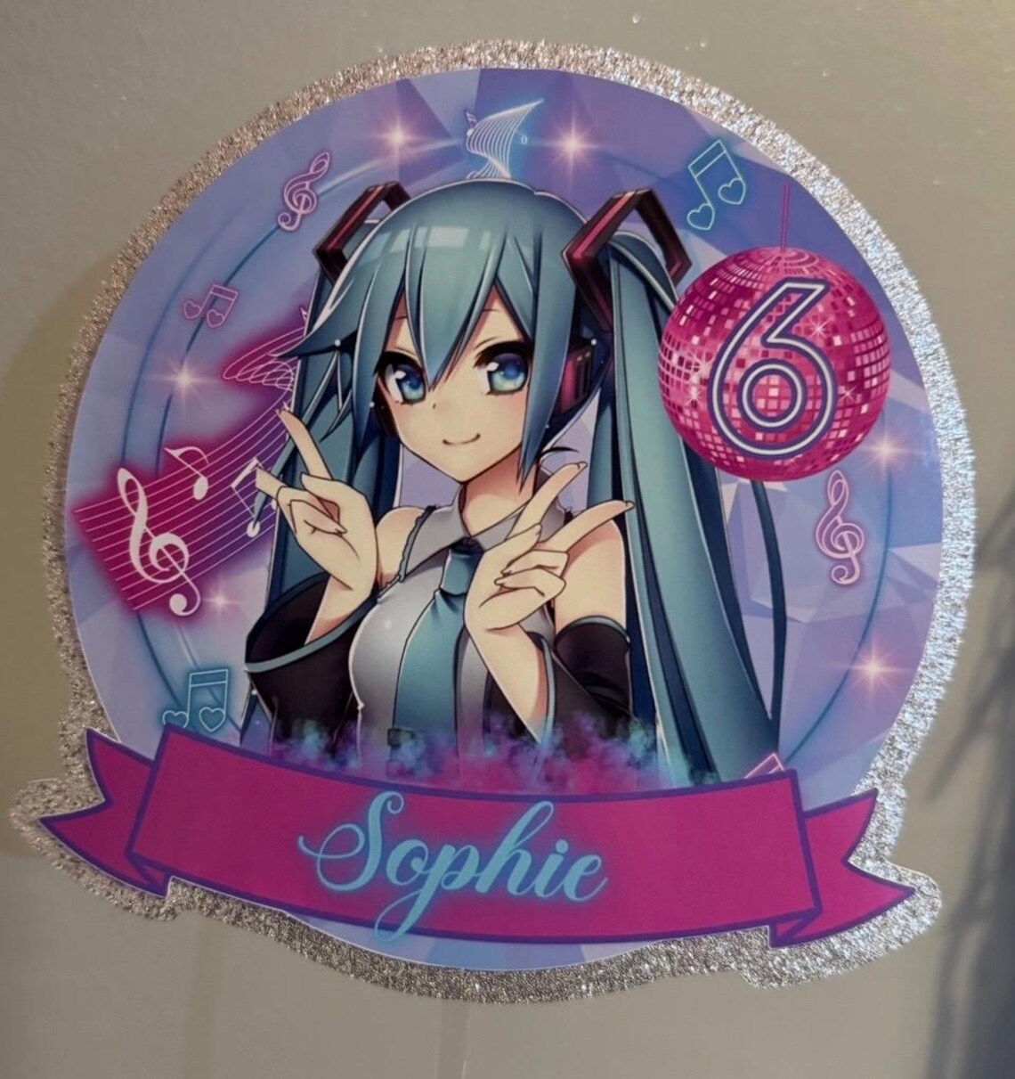 Hatsune Miku Cake Topper | Personalized Anime Birthday Party Decor - Etsy