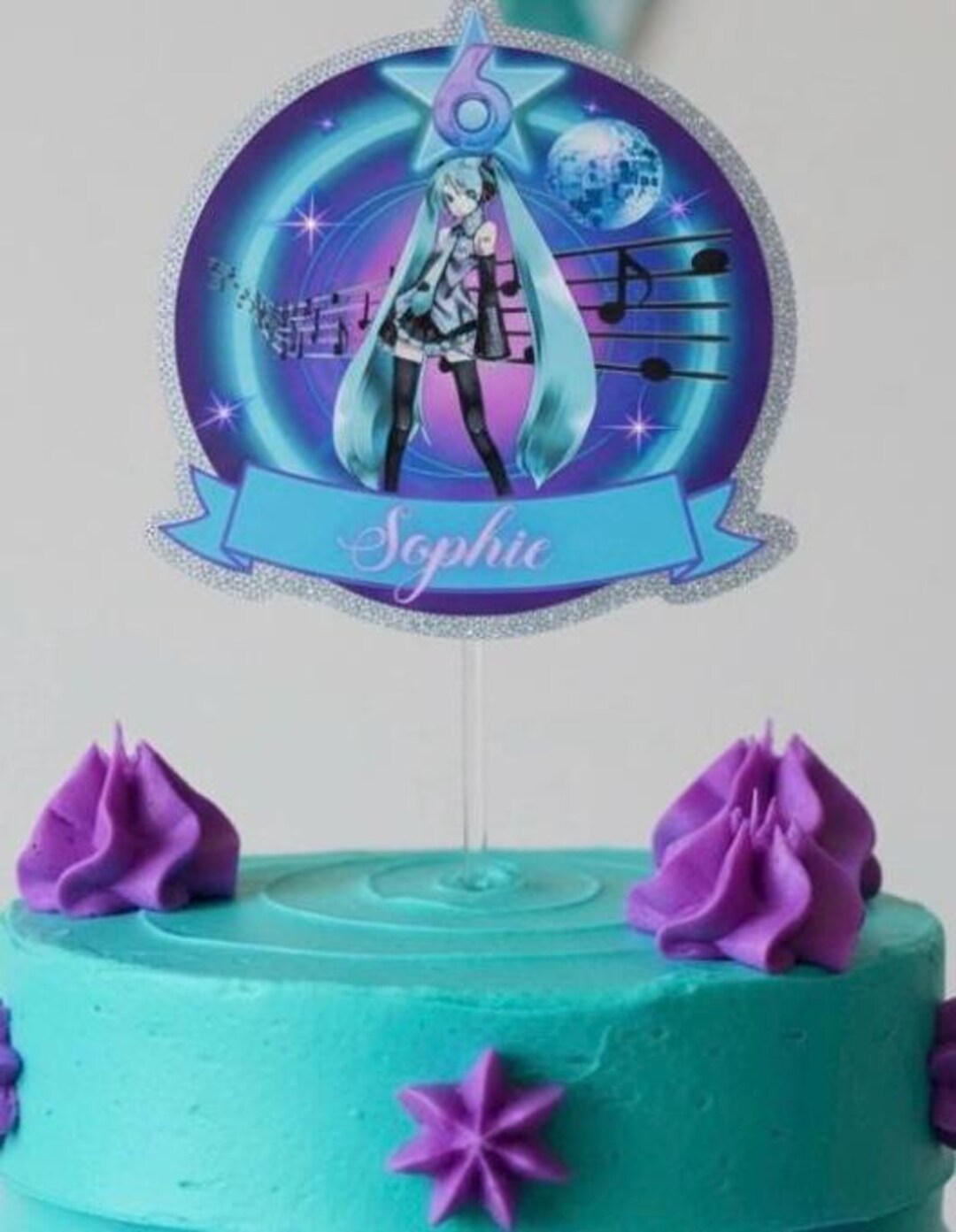 Hatsune Miku Cake Topper | Personalized Anime Birthday Party Decor - Etsy