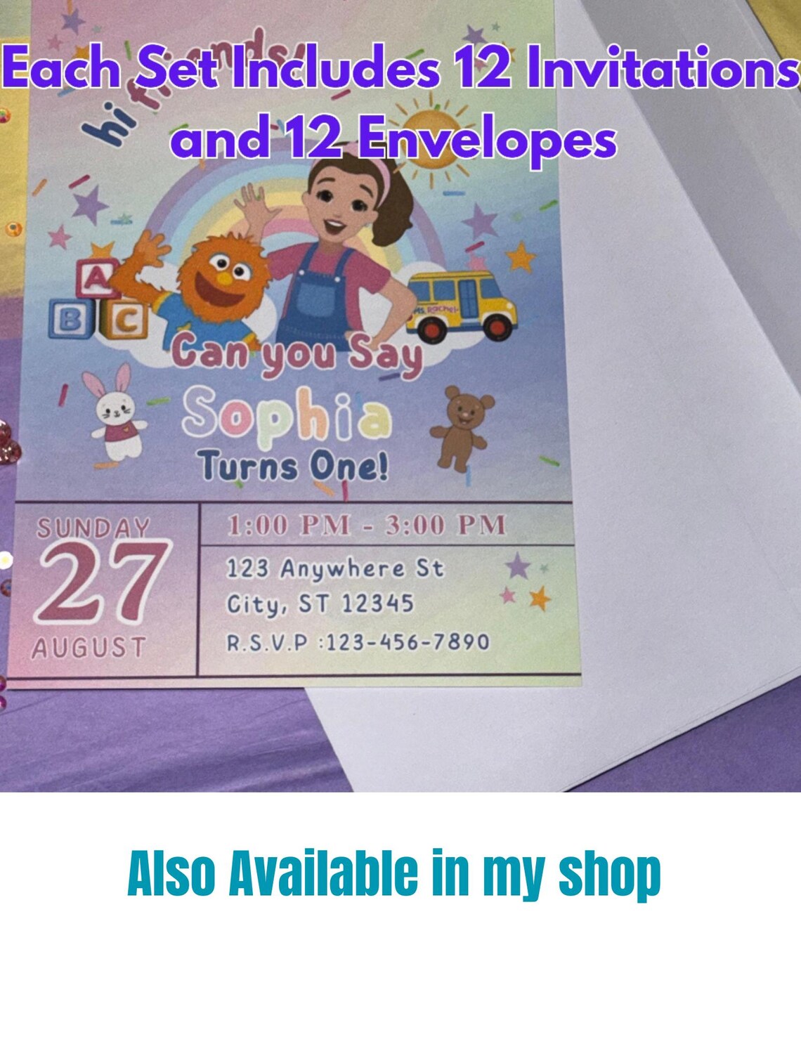 Ms. Rachel Party Labels| Birthday Favor Stickers | Cup, Bag, Box ...