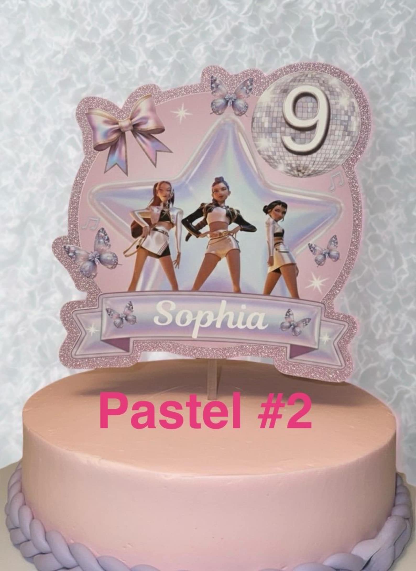 Kpop Demon Hunters Cake Topper, Custom Name and Age Glitter Party Decor ...