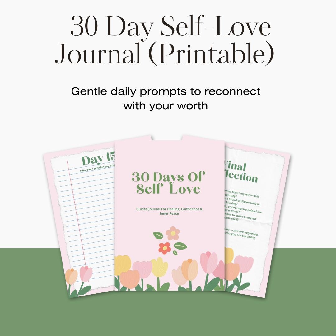 30 Day Self-love Journal Printable - Etsy