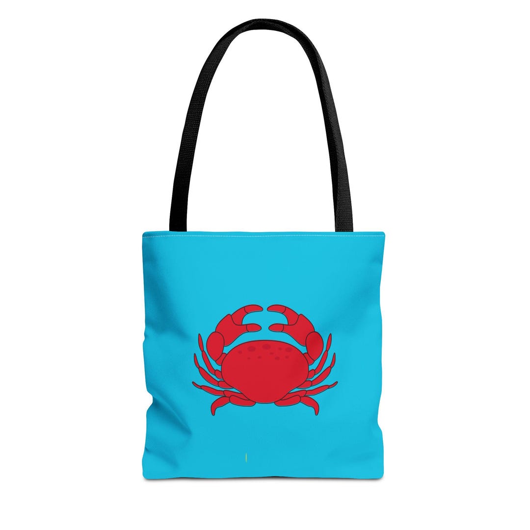 Red Crab Sea Life Tote Bag | Coral Fish Ocean Print Tote - Etsy