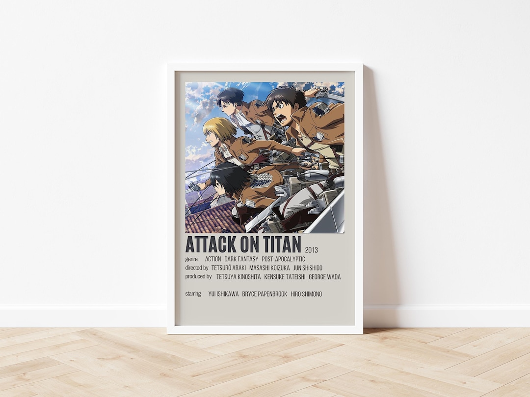 Attack on Titan Scout Regiment Poster, Eren Mikasa Levi Armin Anime ...